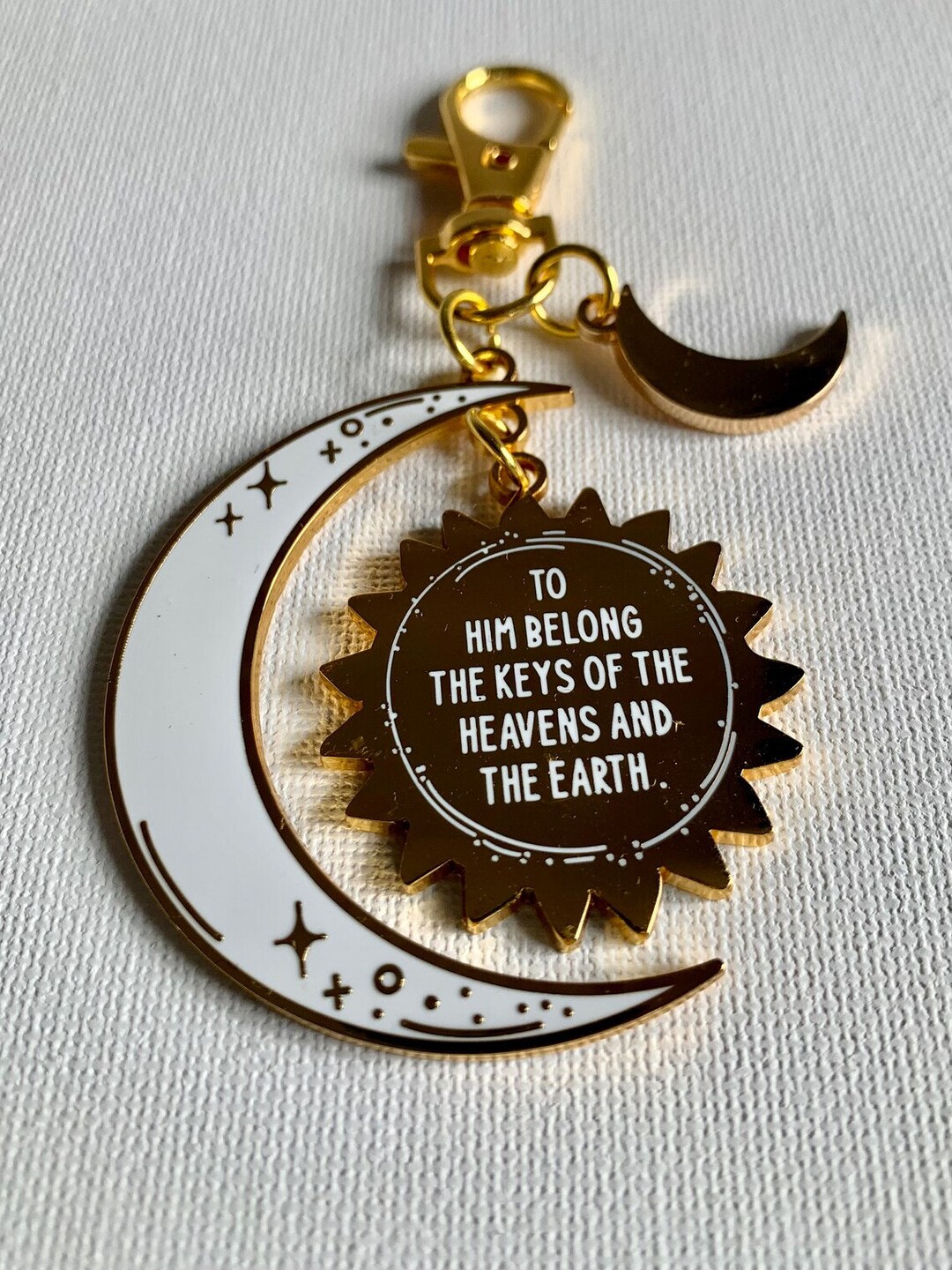 Sun & Moon Blessing Islamic Keychain Quran Verse Keychain Aesthetic ...