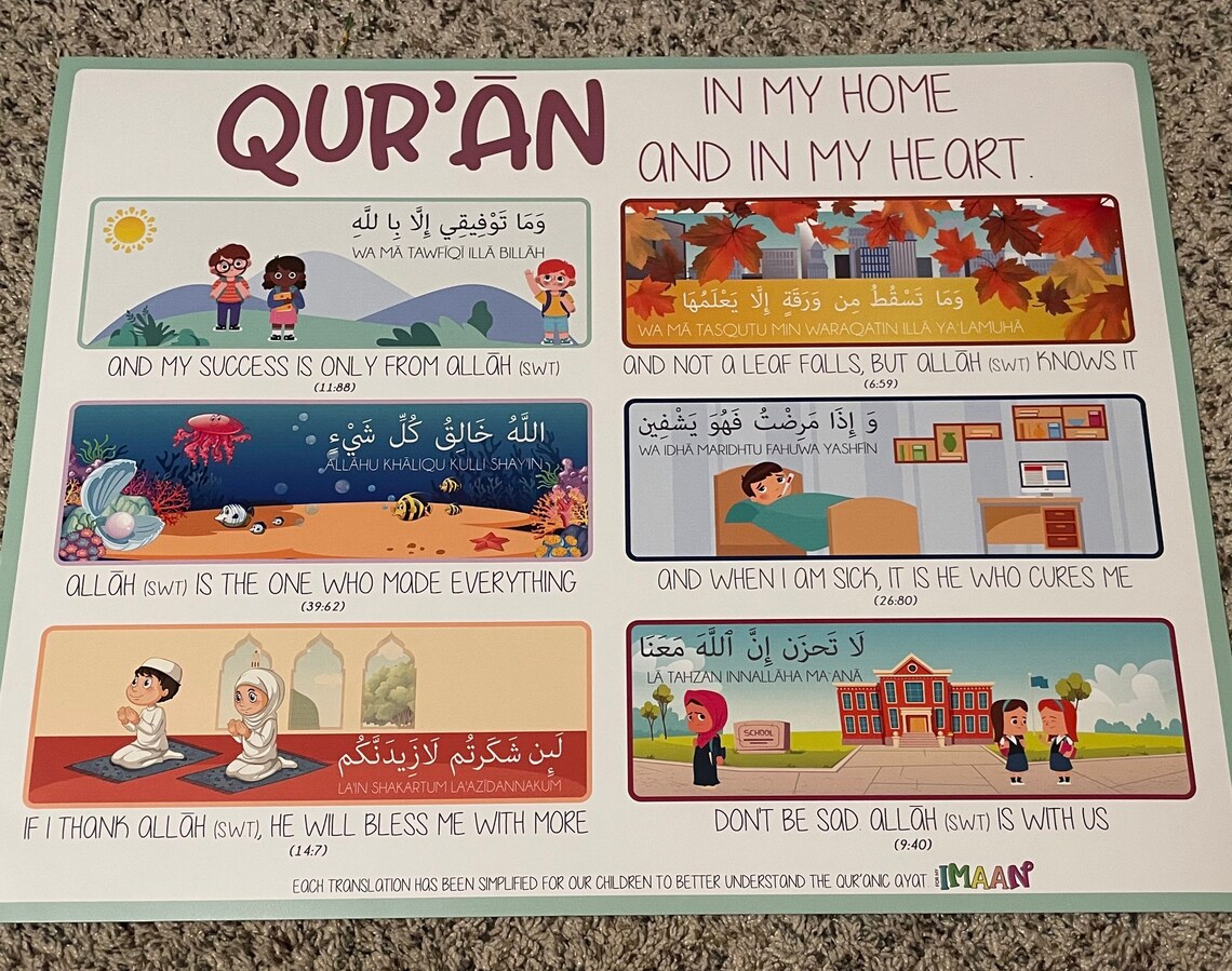 Quranic Posters Set of 2 Made by Imaan Now Available in - Etsy