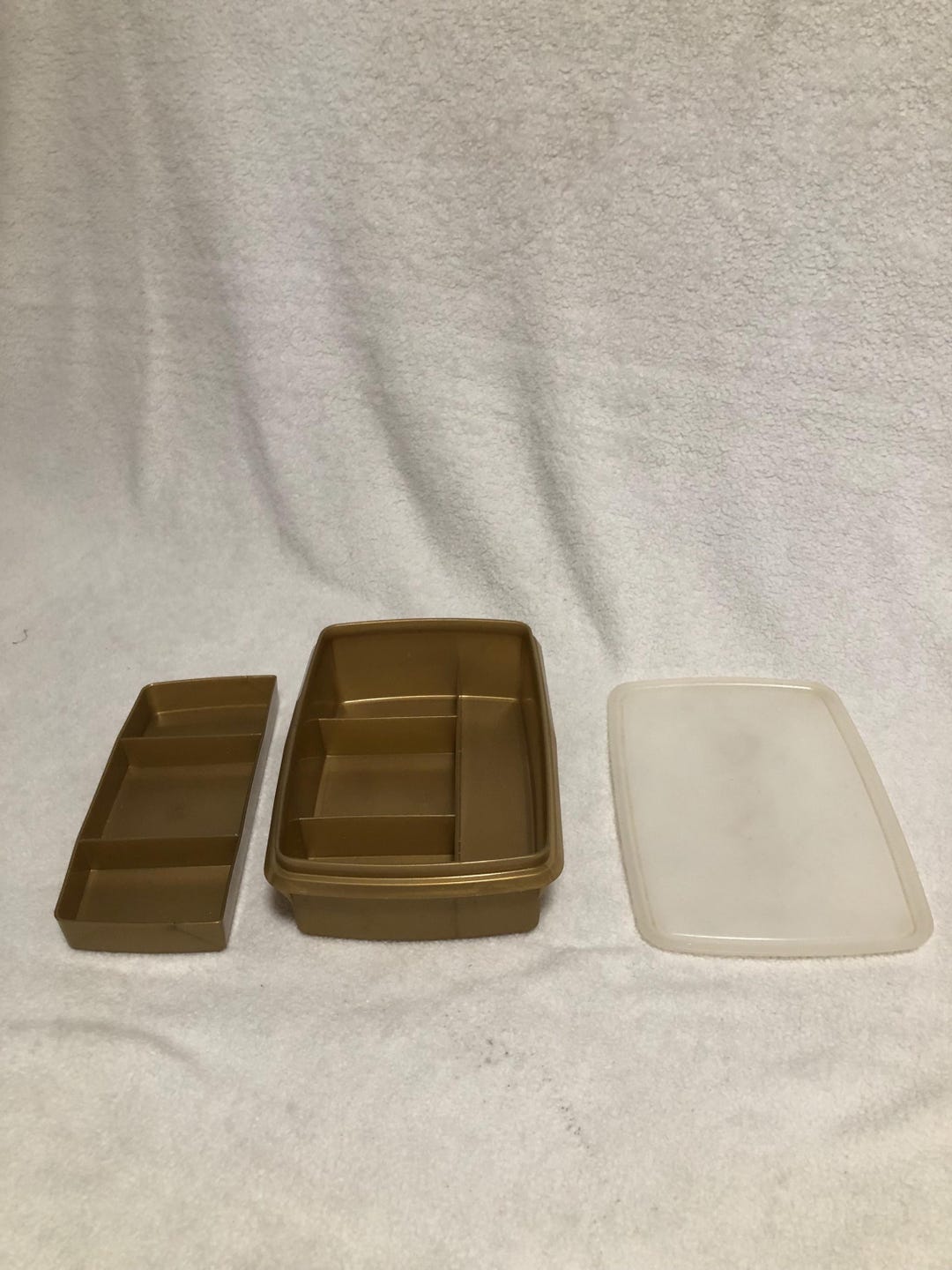 Tuppercraft / Tupperware 767-2 Craft Storage Box With Tray. Gold - Etsy