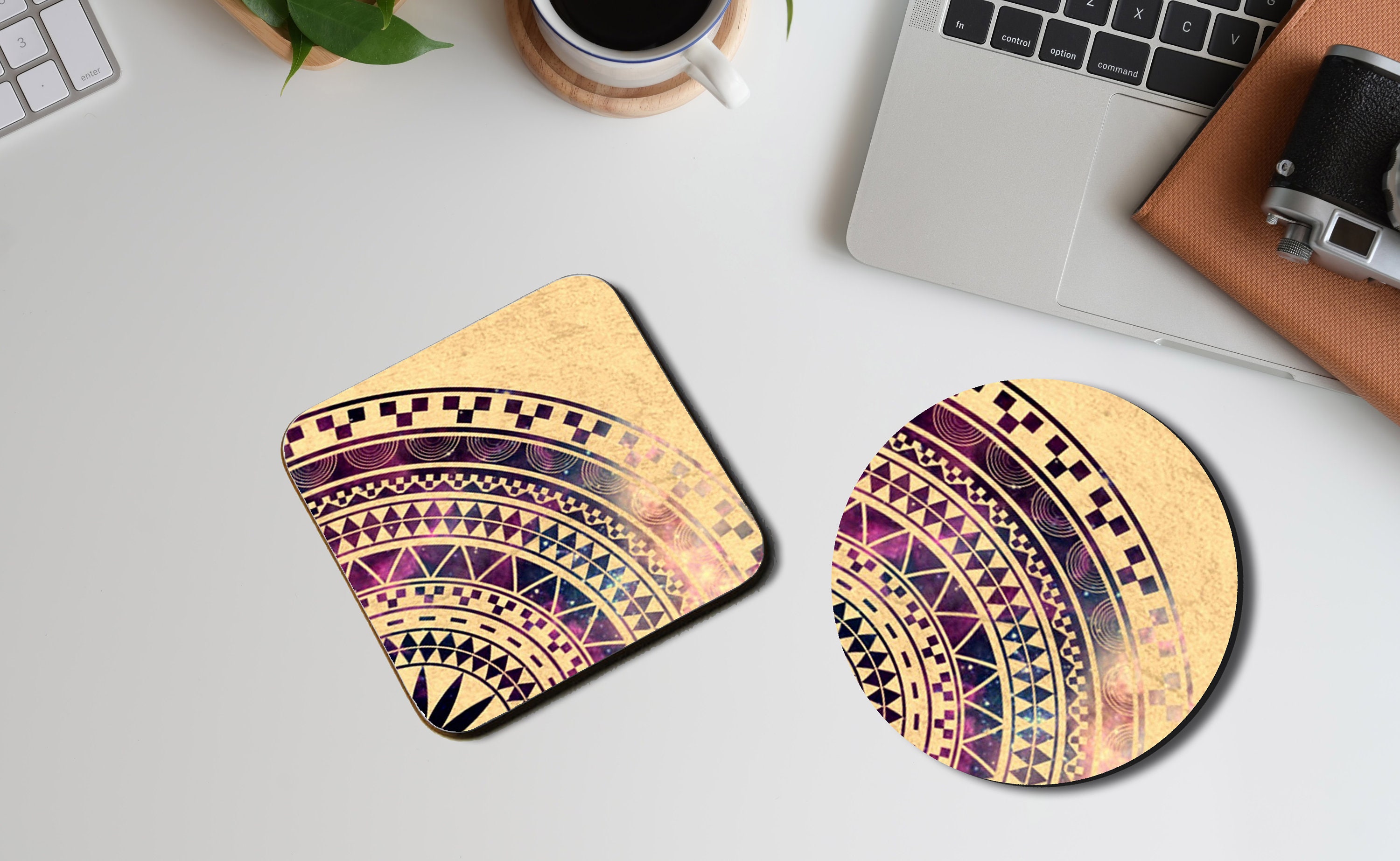 Personalised High Gloss Cup Coasters, Square Drink Coaster, Round ...