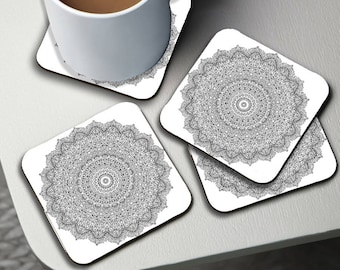 Personalised High Gloss Cup Coasters Square Drink Coaster | Etsy