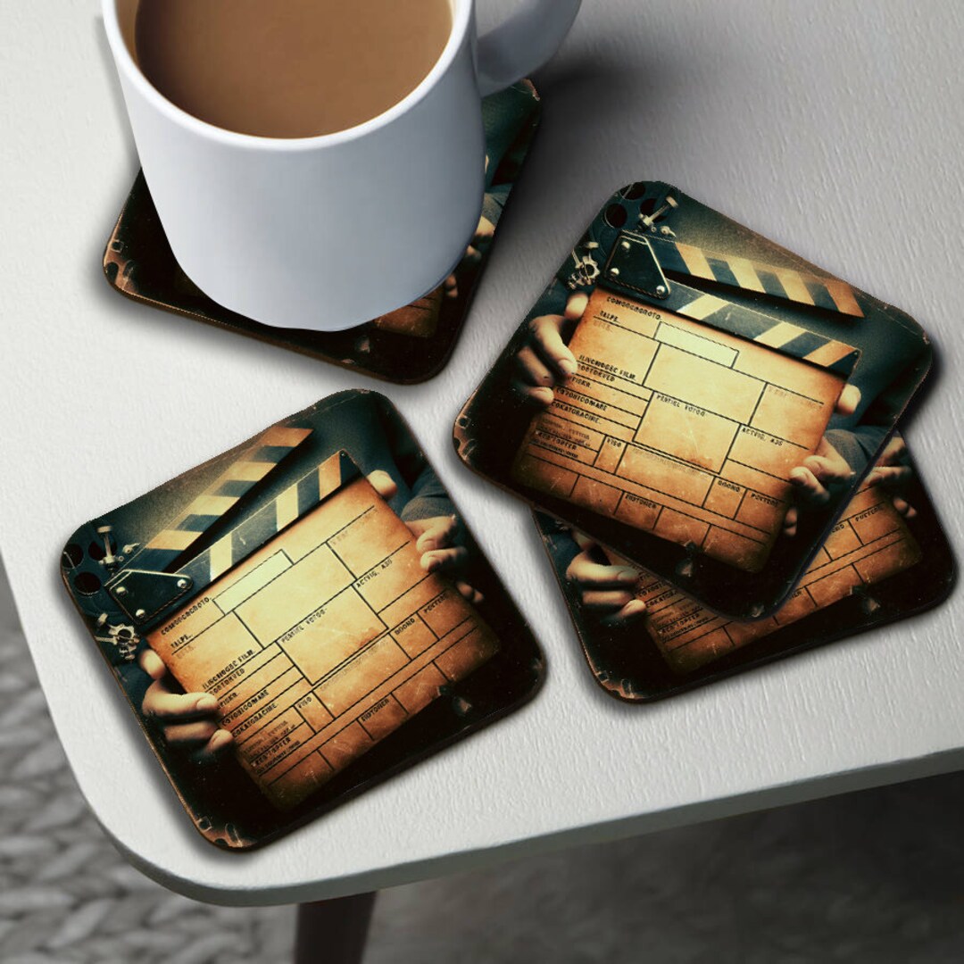 Personalised High Gloss Cup Coasters, Square Drink Coaster, Coffee ...