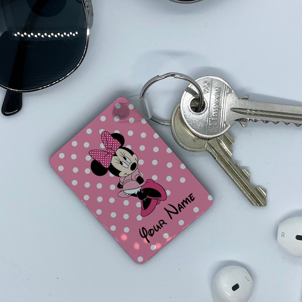 Minnie Mouse Key Ring - Etsy