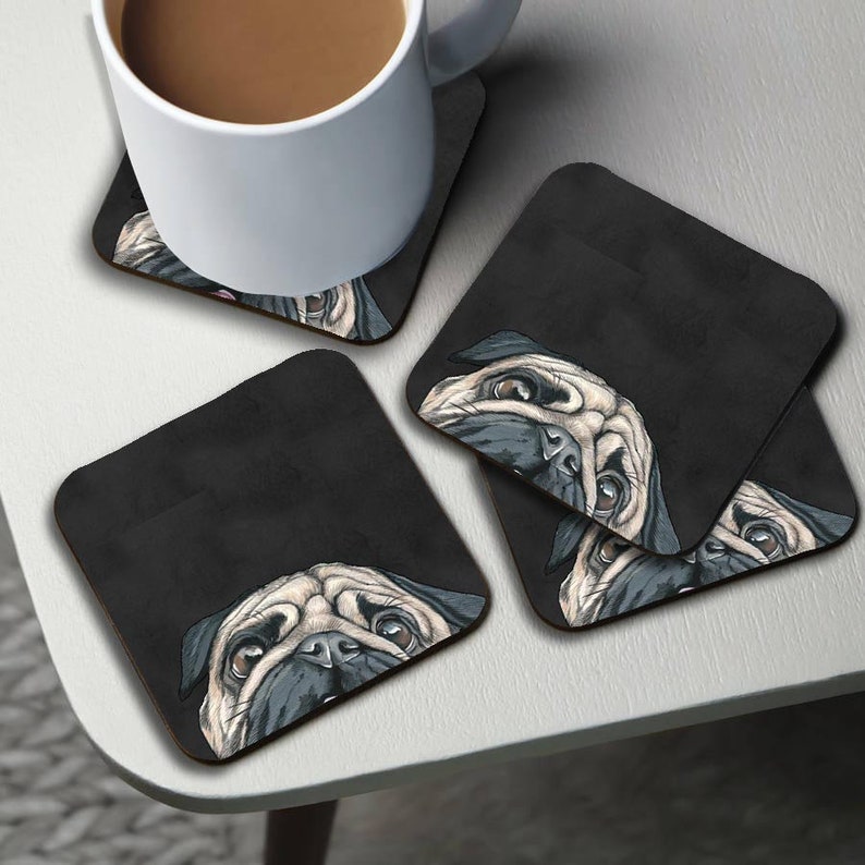 Personalised High Gloss Cup Coasters, Square Drink Coaster, Round ...