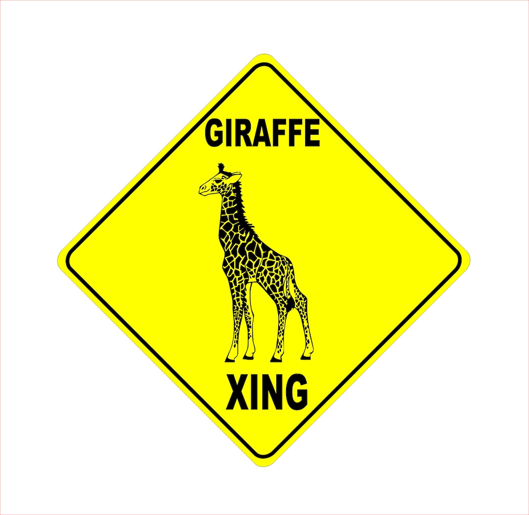 Giraffe 15x15 CROSSING Sign Xing Gift Novelty Lover Collectible - Etsy