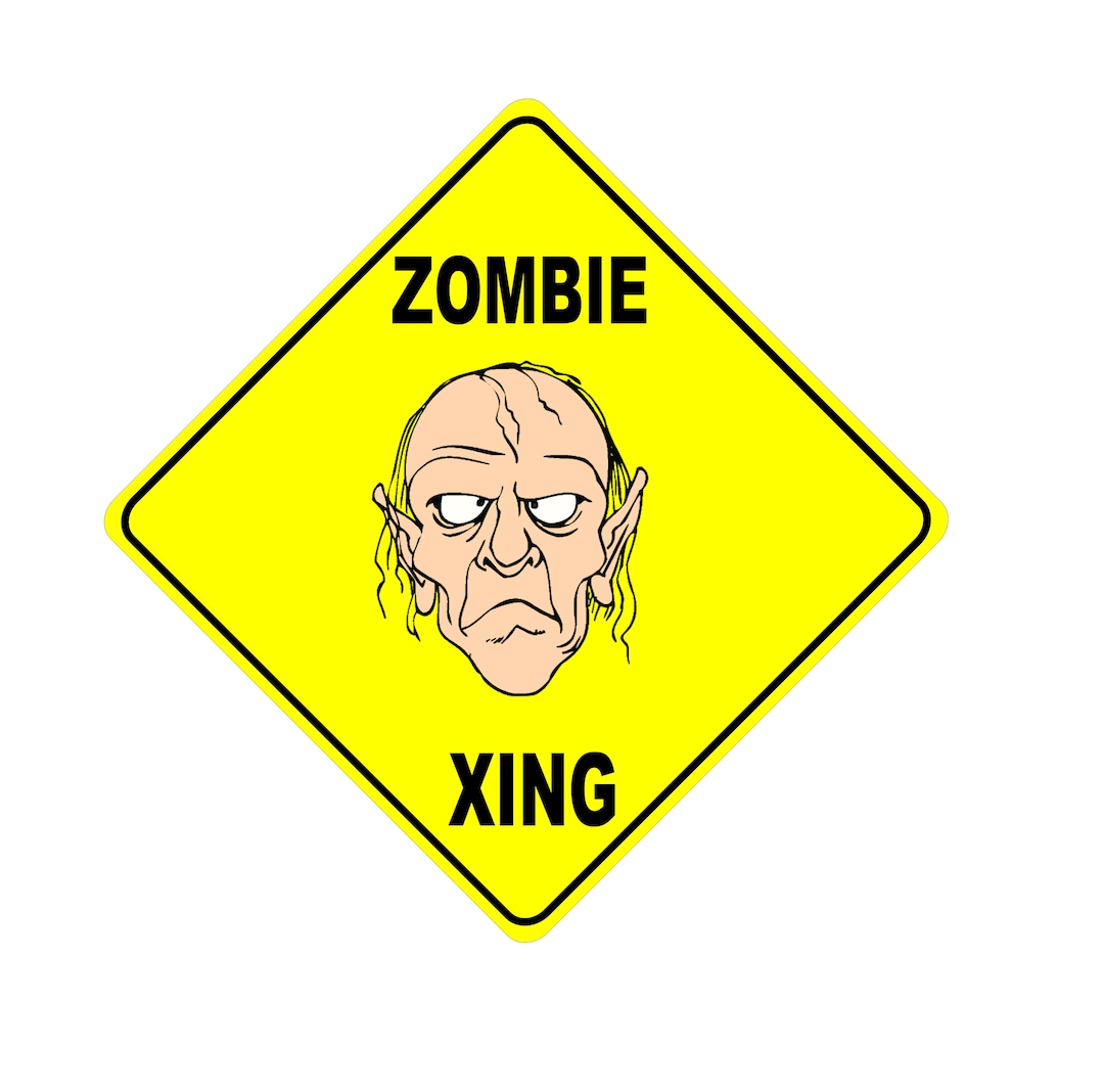 Zombie 13x13 CROSSING Sign Xing Gift Novelty Lover Collectible - Etsy