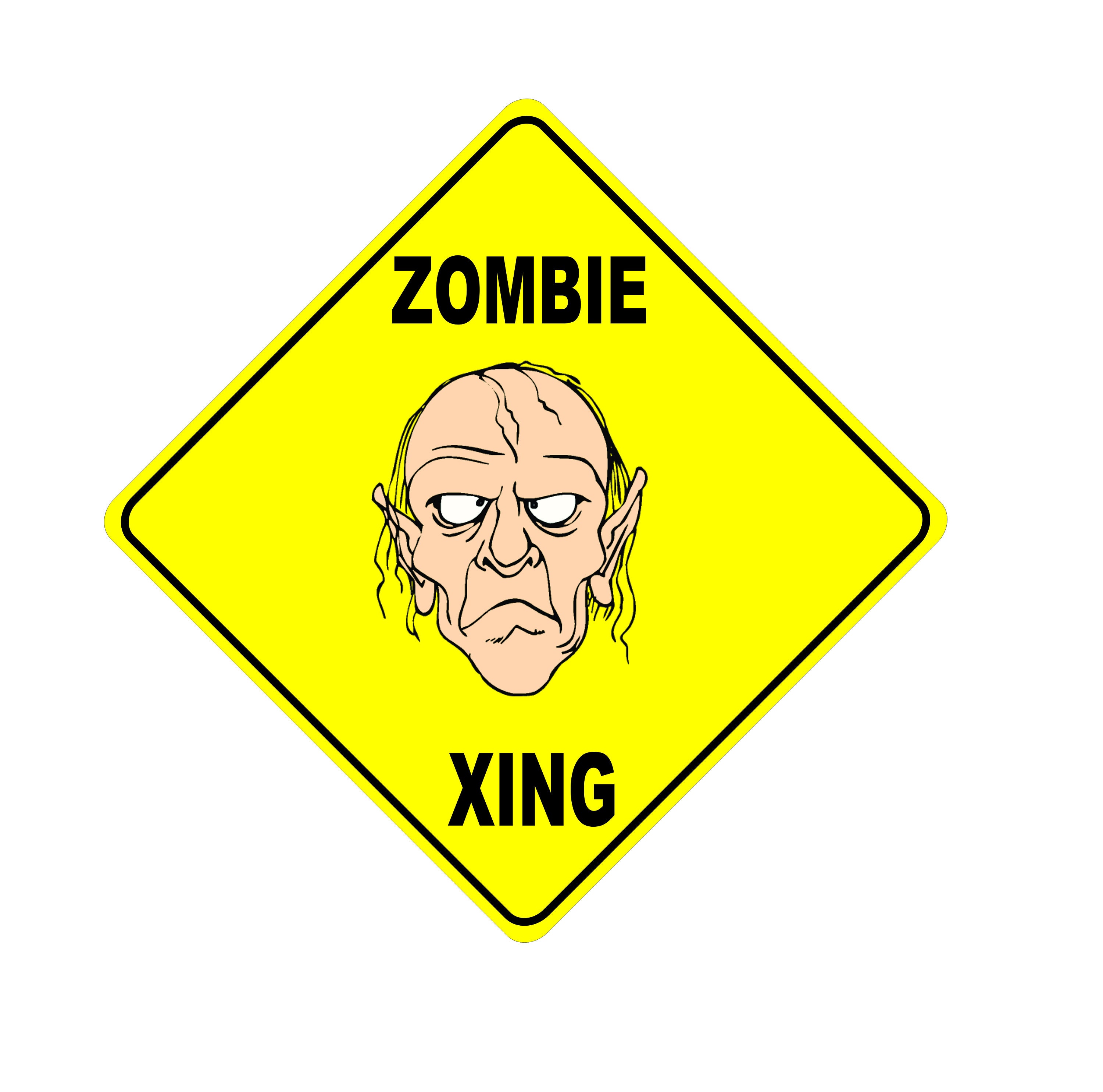 Zombie 13x13 CROSSING Sign Xing Gift Novelty Lover Collectible - Etsy