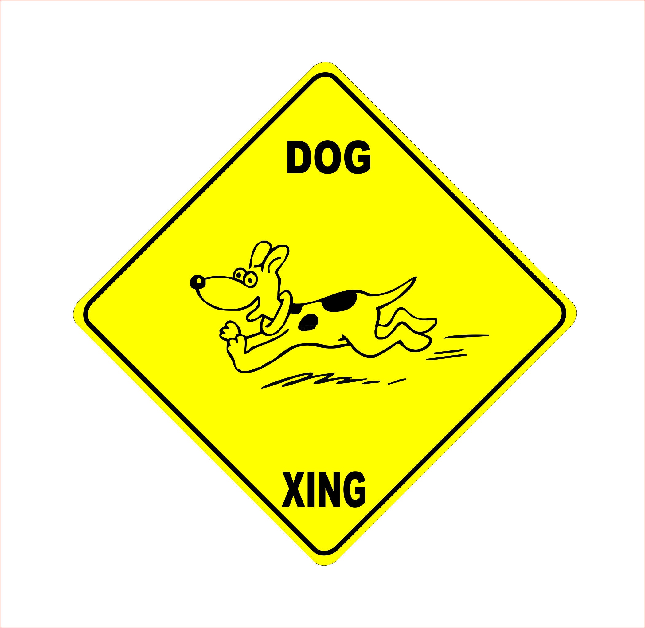 Perro 15x15 CROSSING Sign xing regalo novedad - Etsy España