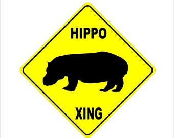 Hippo Sign - Etsy