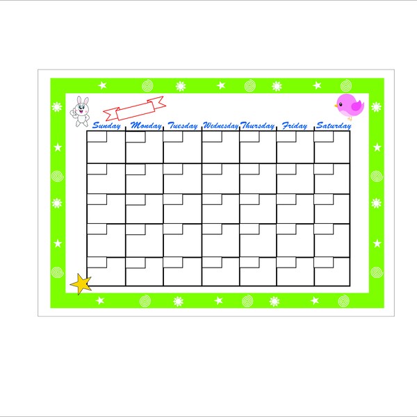 Magnetic Calendar Kids - Etsy