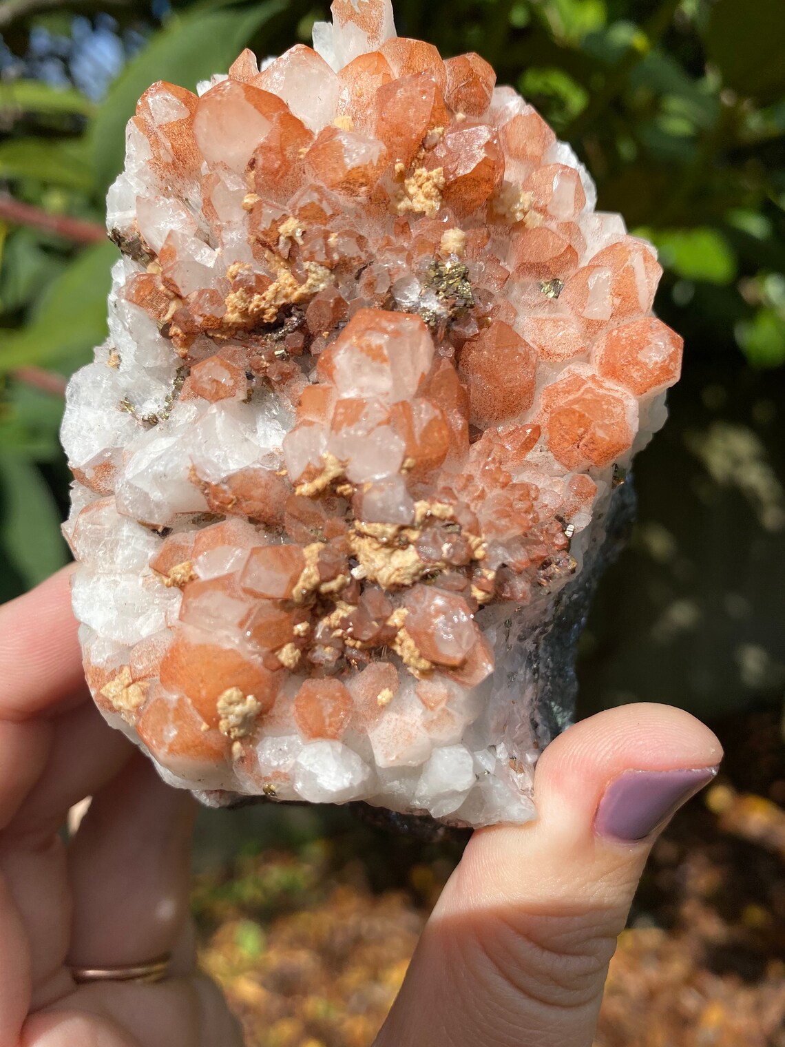 Amazing Red/orange Quartz With Natural Stone, Pyrite and Dolomite - Etsy
