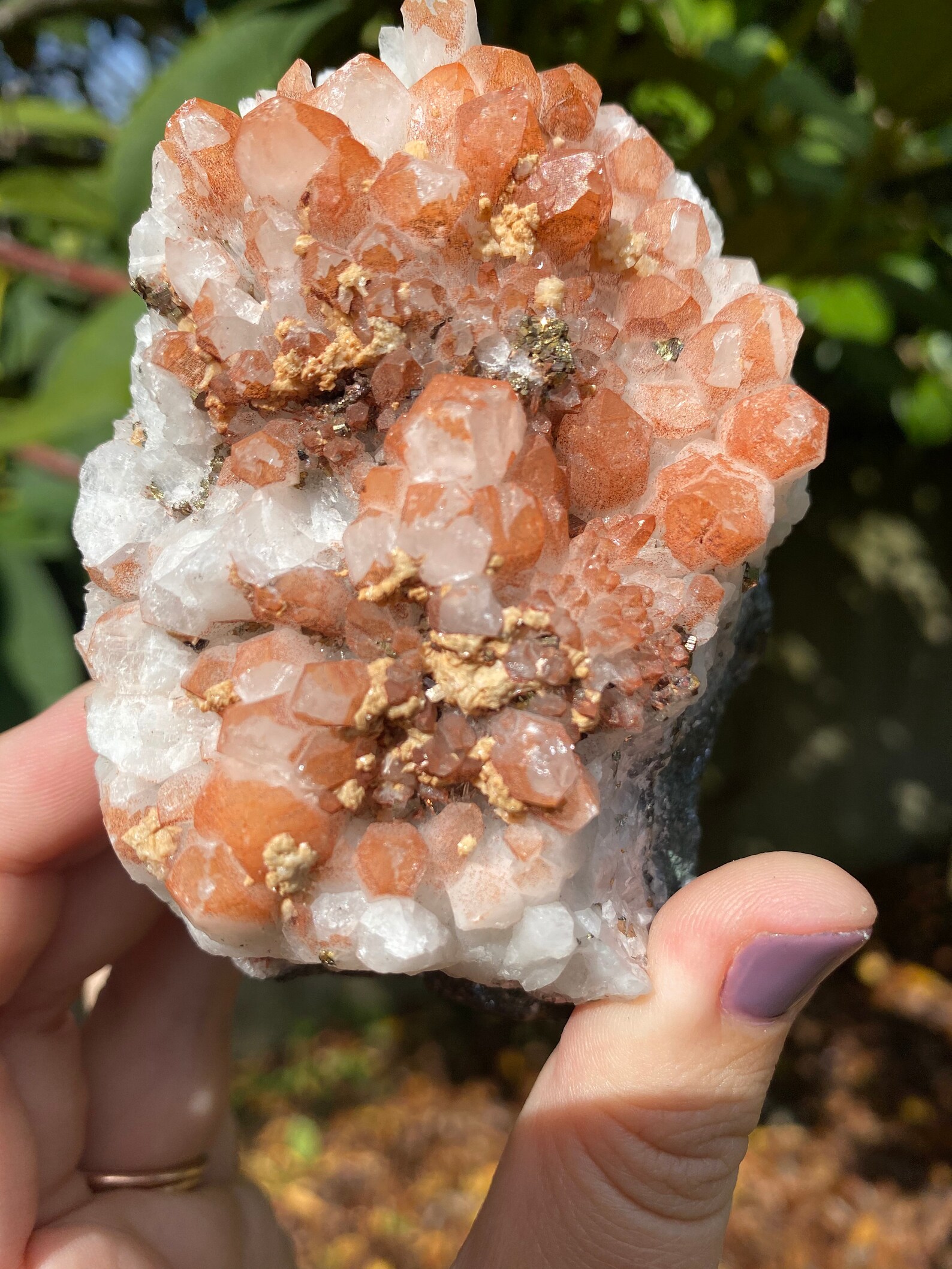 Amazing Red/orange Quartz With Natural Stone, Pyrite and Dolomite - Etsy