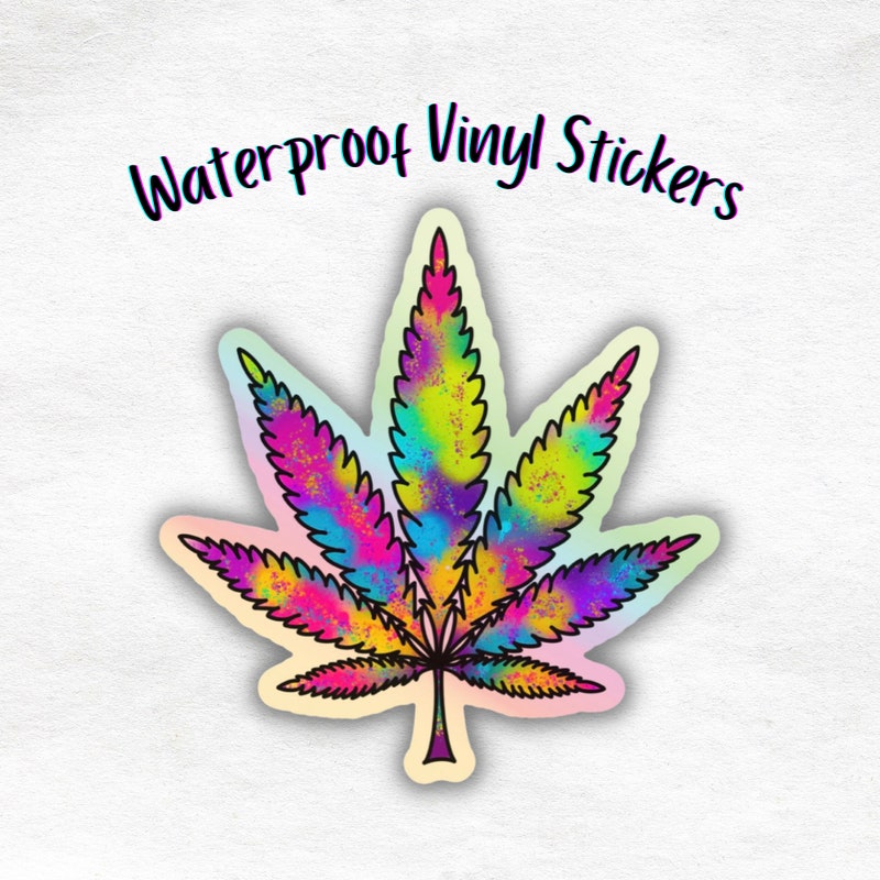 2 Pot Leaf Stickers - Etsy