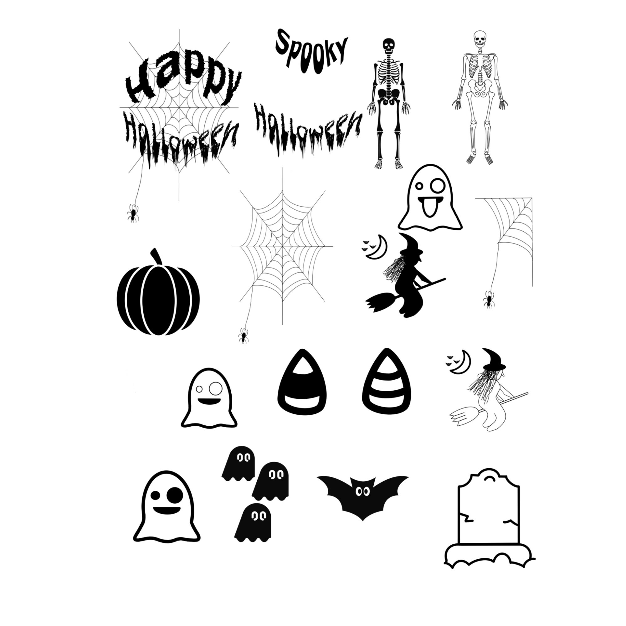 30 Halloween Stamp Brushes for Procreate Halloween Digital - Etsy