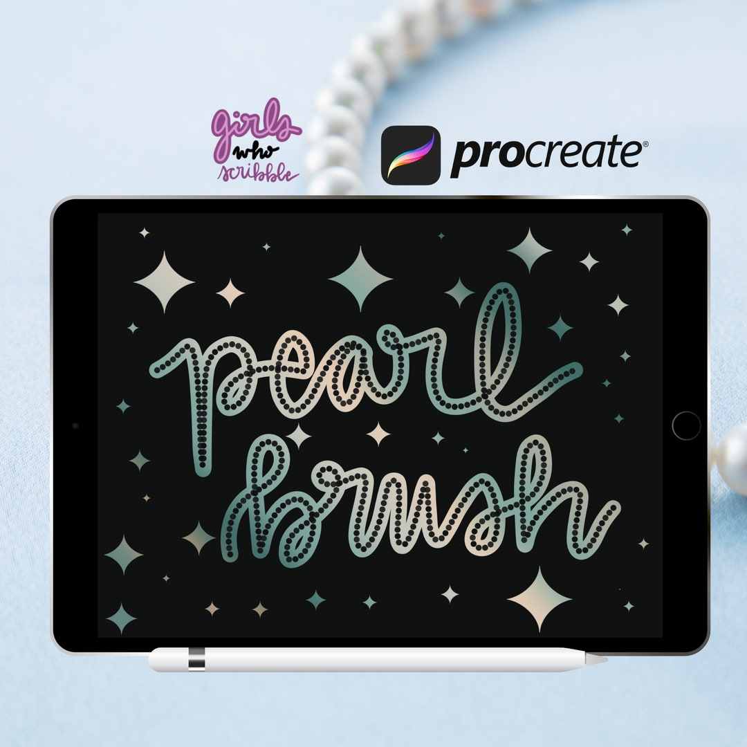 Procreate Lettering Brush - Pearl, Brushes for Procreate, Digital Brush ...