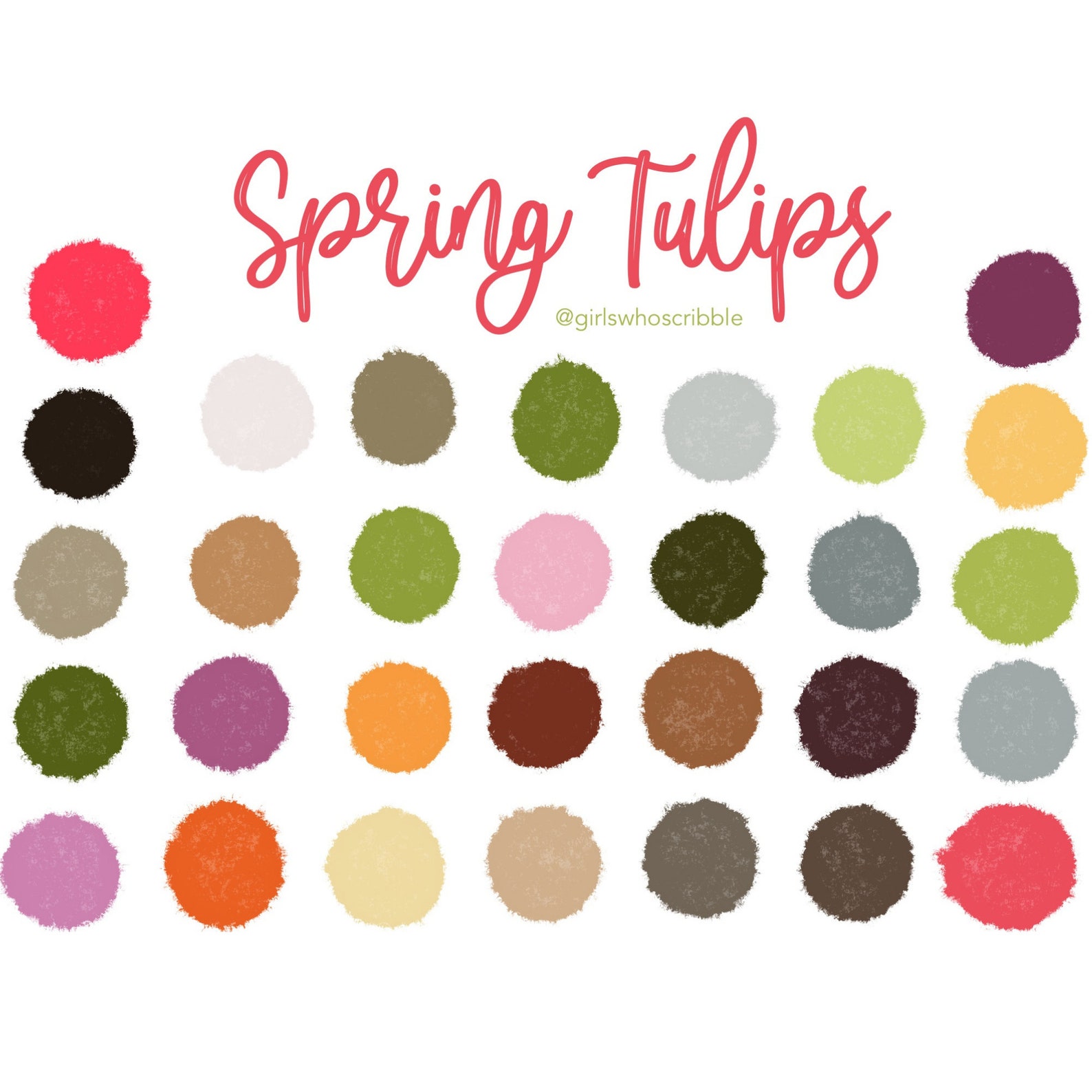 Procreate Spring Color Palette, Procreate Spring Palette, 30 Spring ...