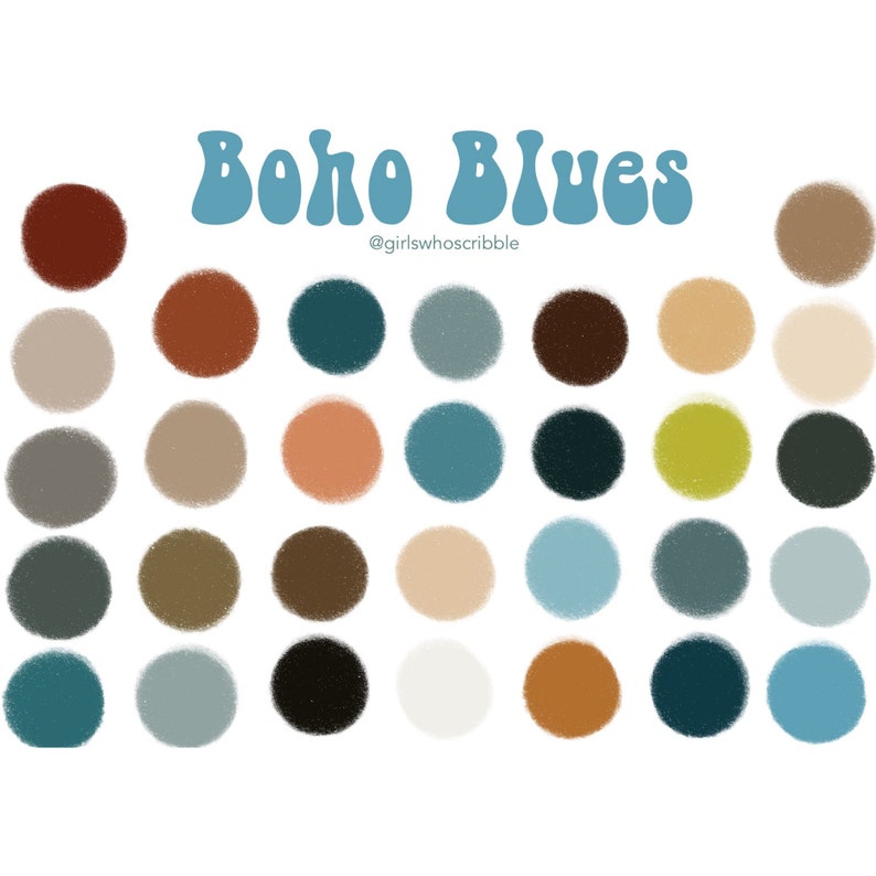Procreate Boho Color Palette, Procreate Boho Palette, 30 Boho Color ... Procreate Boho Color Palette, Procreate Boho Palette, 30 Boho Color ...