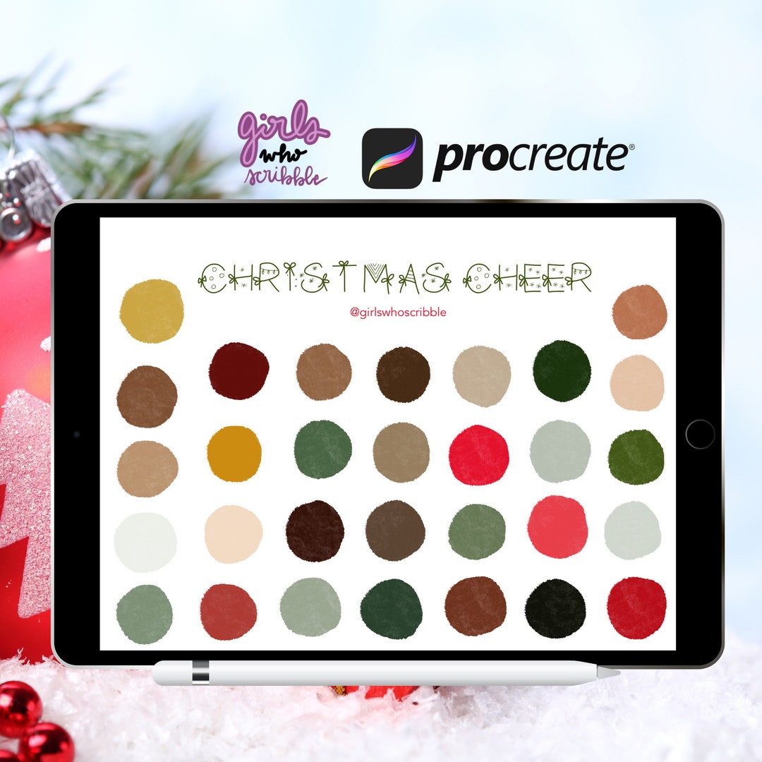 Procreate Christmas Palette, Procreate Palette, 30 Holiday Color ...