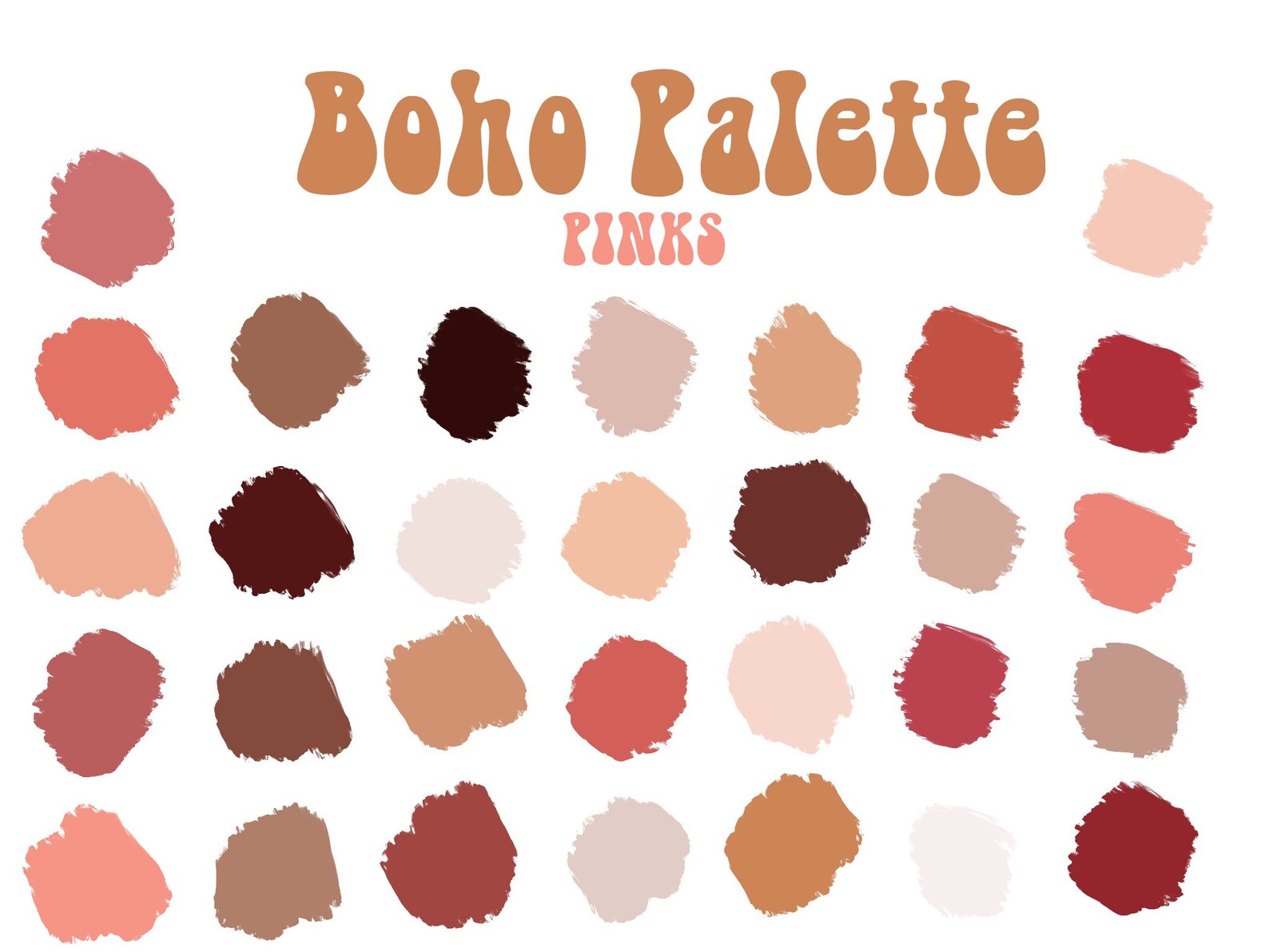 Procreate Boho Color Palette, Procreate Boho Palette, 30 Boho Color ...