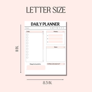 Printable Daily Planner | Digital Daily Planner | Daily Planner Sheet ...