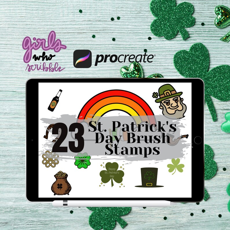 23 St. Patricks Day Stamps Brushes for Procreate, Digital Brush Pack ...