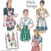 Vintage Style 1940s Apron Pattern Simplicity 1221 New | Etsy