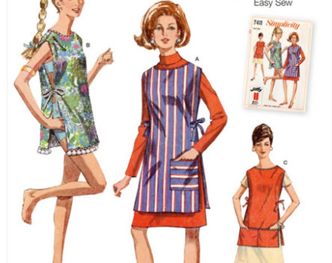 New Simplicity 1960s Retro Smock Apron Pattern - Etsy