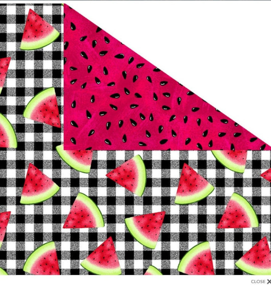 Watermelon Double Face Quilted Fabric by Fabric Traditions - Etsy