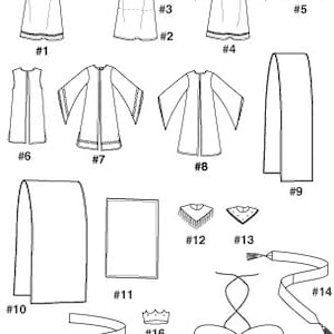 Christmas Nativity Costume Pattern for Children With Angels, Wisemen ...