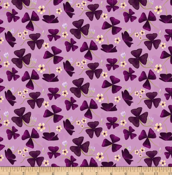 Purple Violets Floral Fabric - Etsy