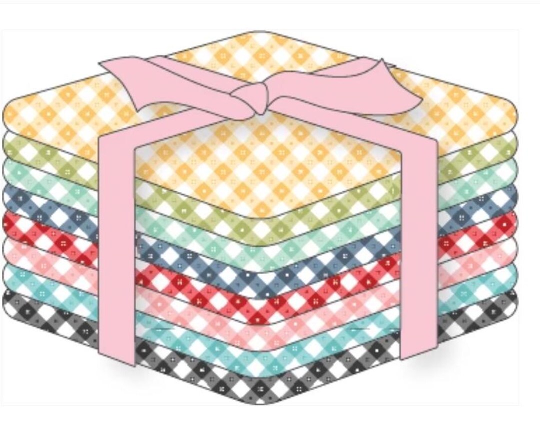 Gingham Picnic Fat Quarter Bundle by Poppie Cotton 8 Prints - Etsy