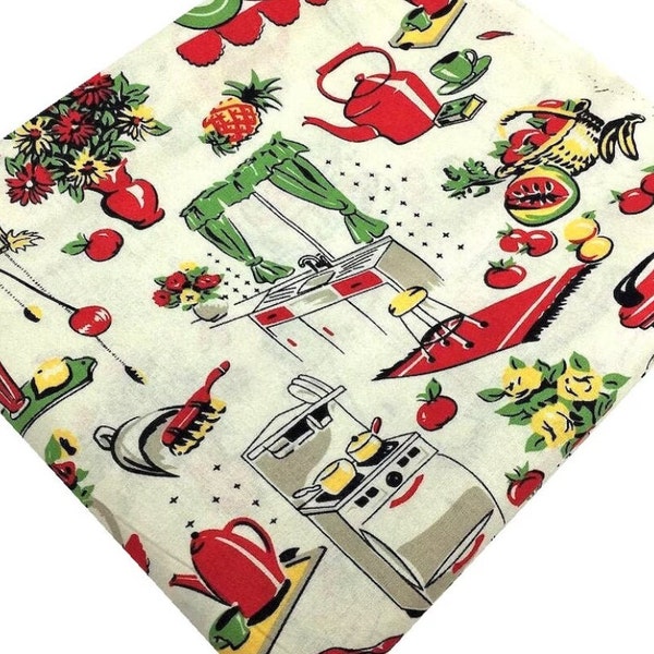 Retro Kitchen Fabric - Etsy