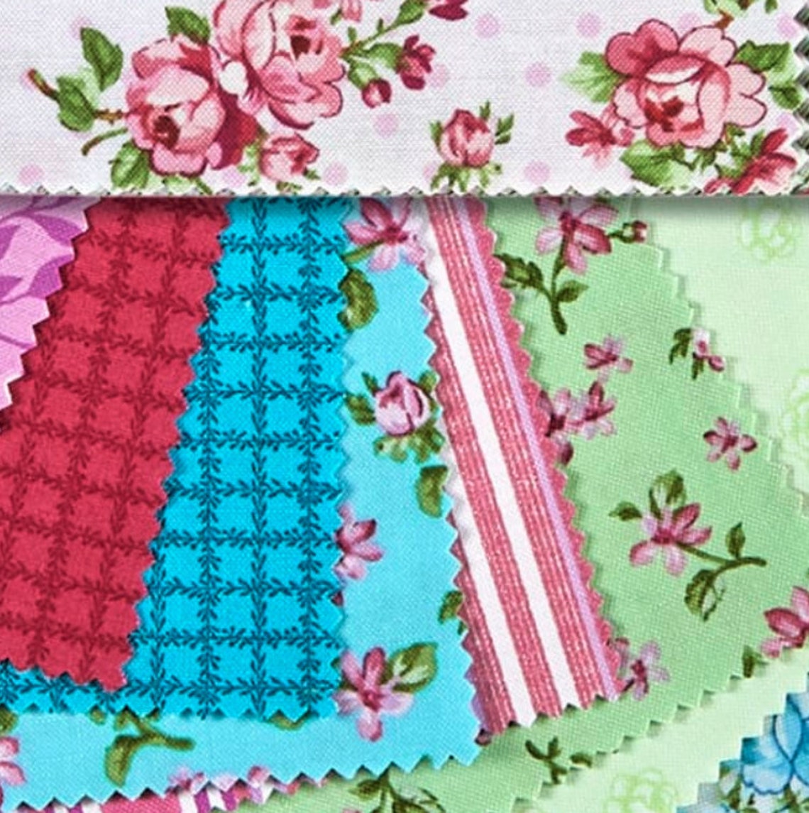 Sweetheart Pink Red Roses Rose Whispers Charm Pack 5 42 | Etsy