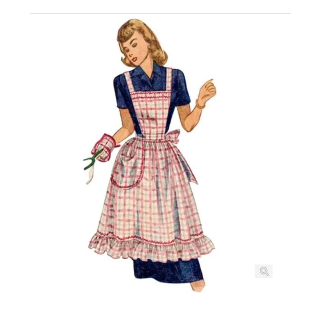 NEW Simplicity Vintage 1940s Style Apron and Kitchen Oven Mitt Pattern ...