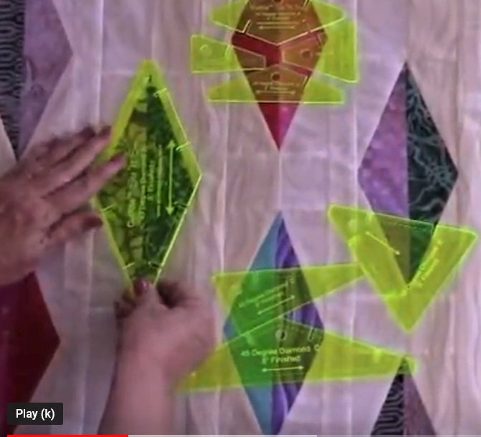 Quilt Templates 4 Inch 45 Degree Diamond Cutrite Slit N Sew - Etsy