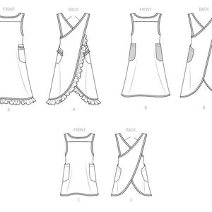 Vintage Style Wrap Around and Smock Aprons Pattern by Simplicity/kwik ...