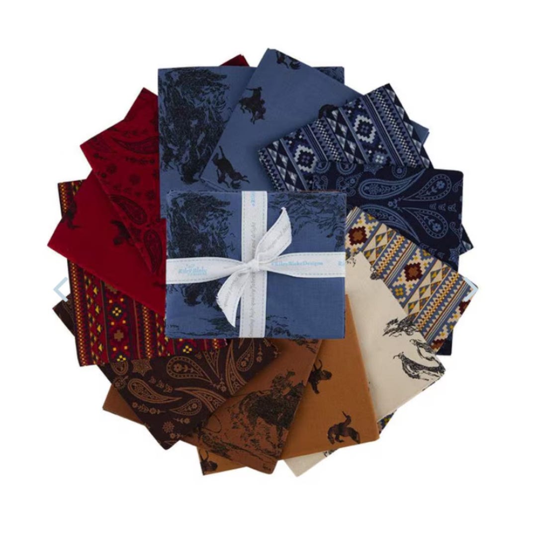 Back of the Chutes Cowboy Western Fat Quarter 12 Piece Bundle by Riley ...