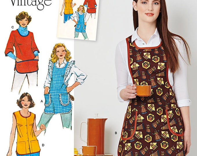 Simplicity 1970s Vintage Style Smock Apron Pattern NEW - Etsy