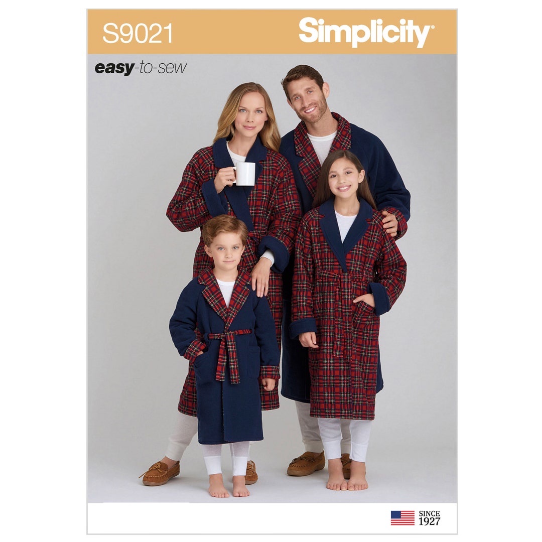Family Robes Housecoats Pattern Easy to Sew by Simplicity - Etsy