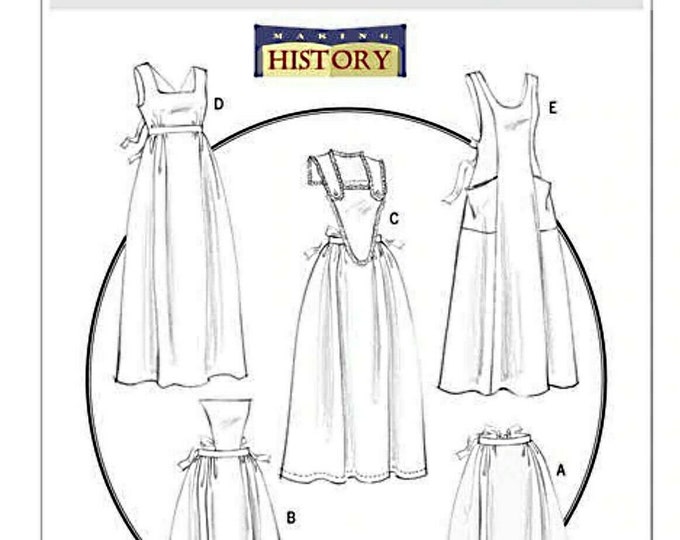 Historical Apron Patterns in 5 Styles - Etsy