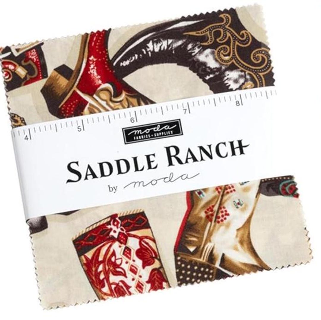 Saddle Ranch Western Cowboy Rodeo Fabric Pre Cuts Layer Cake and Charm ...