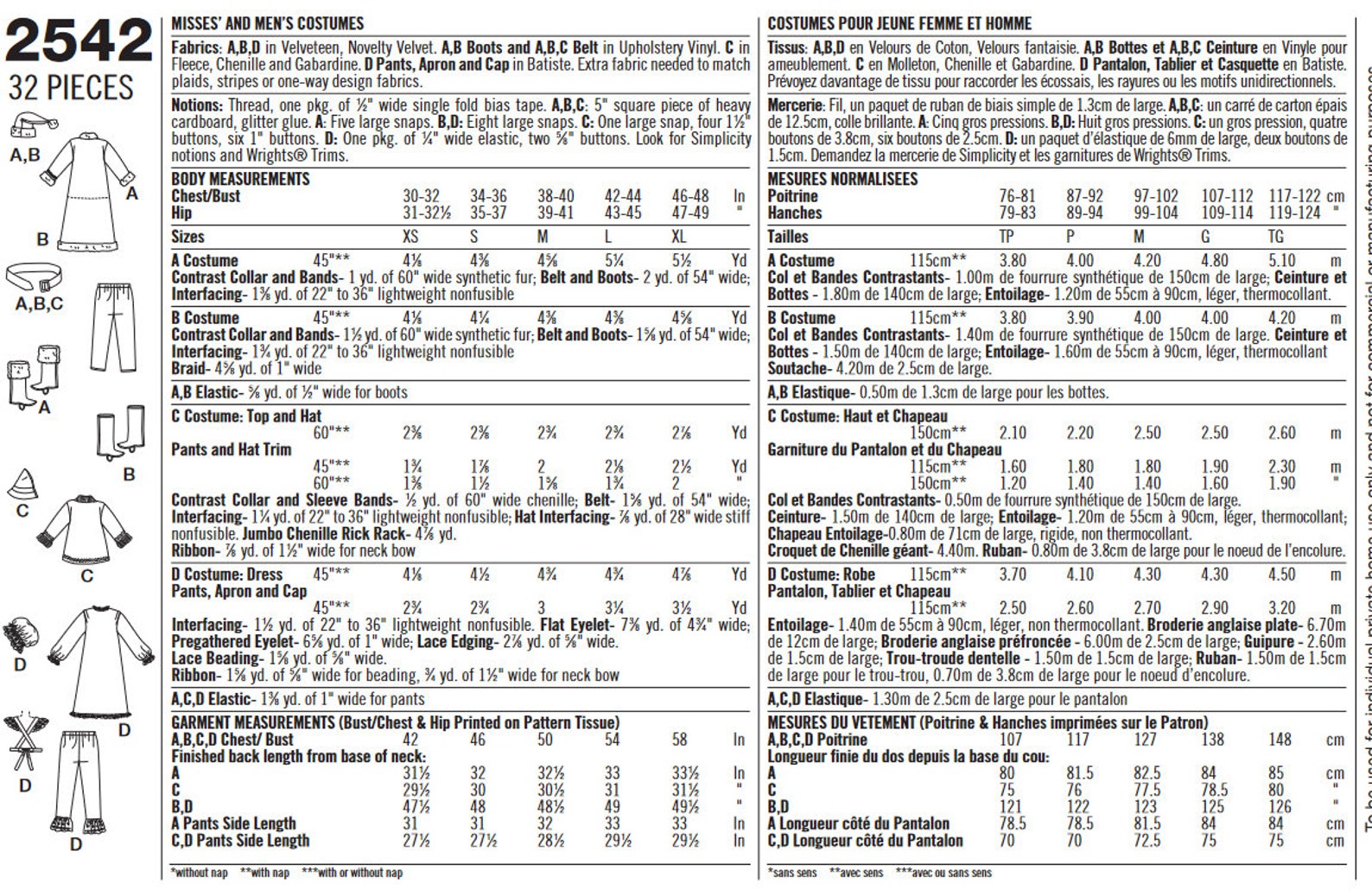 Simplicity Pattern for Santa Mrs. Claus and Elf Costumes in - Etsy