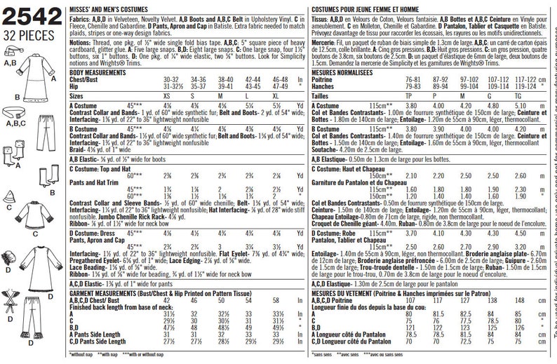 Simplicity Pattern for Santa Mrs. Claus and Elf Costumes in - Etsy