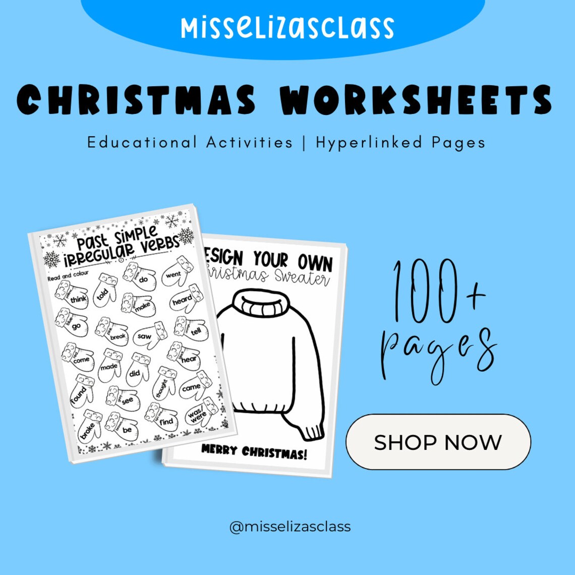 Christmas Worksheets Digital Download, Printable Christmas Activities ...