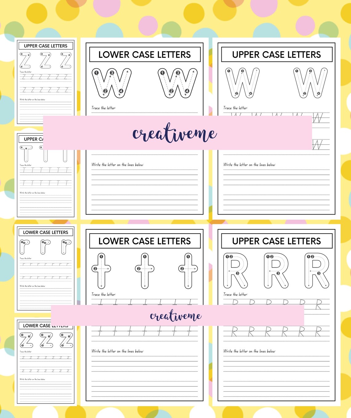 A-Z Handwriting Practice: Uppercase & Lowercase Tracing (PDF Download ...