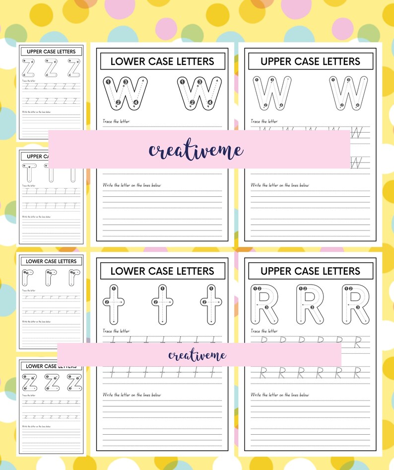 A-Z Handwriting Practice: Uppercase & Lowercase Tracing (PDF Download ...