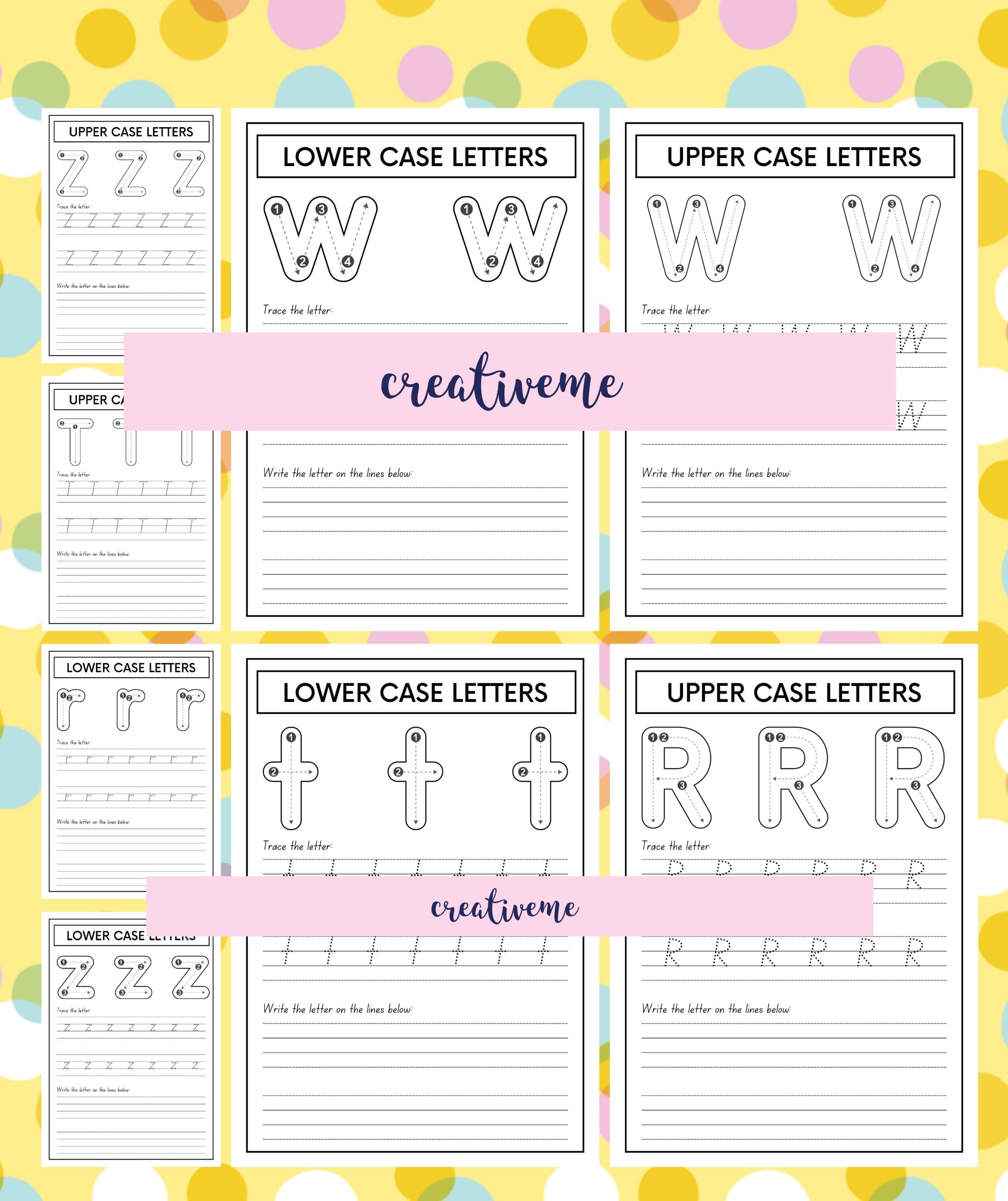 A-Z Handwriting Practice: Uppercase & Lowercase Tracing (PDF Download ...
