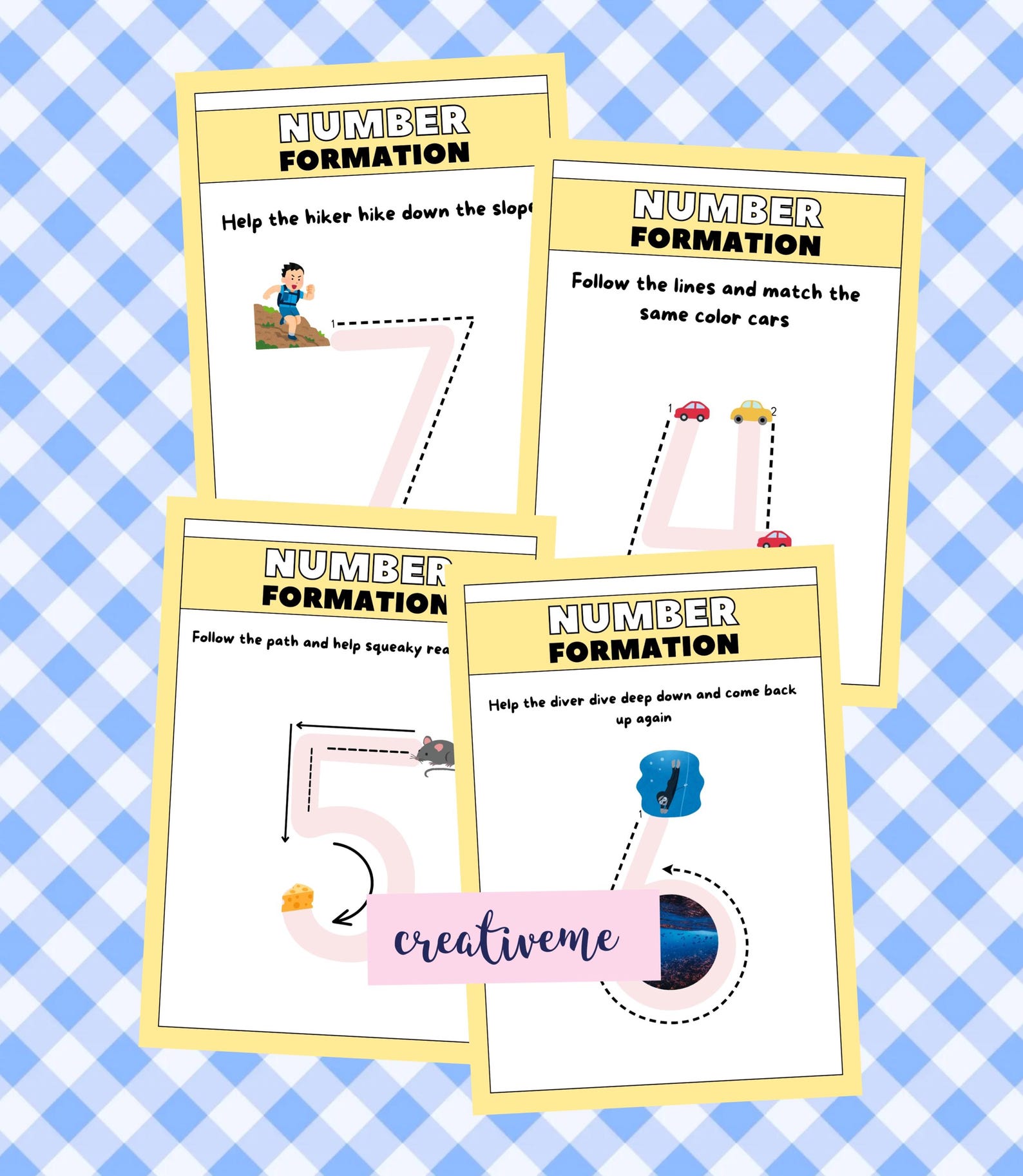Maths Tracing Fun & Interactive Worksheet | Numbers 1–10 (A4 Digital ...