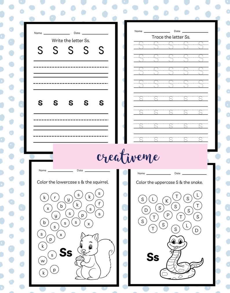 Letter Tracing Worksheet: Uppercase & Lowercase Recognition (digital ...