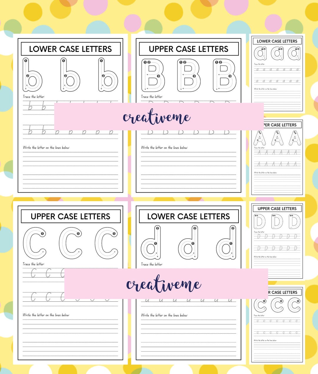 A-Z Handwriting Practice: Uppercase & Lowercase Tracing (PDF Download ...